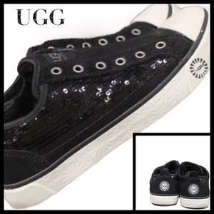 UGG | Shoes | Ugg Laela Black Suede Sequin Sneakers Size 6 | Poshmark